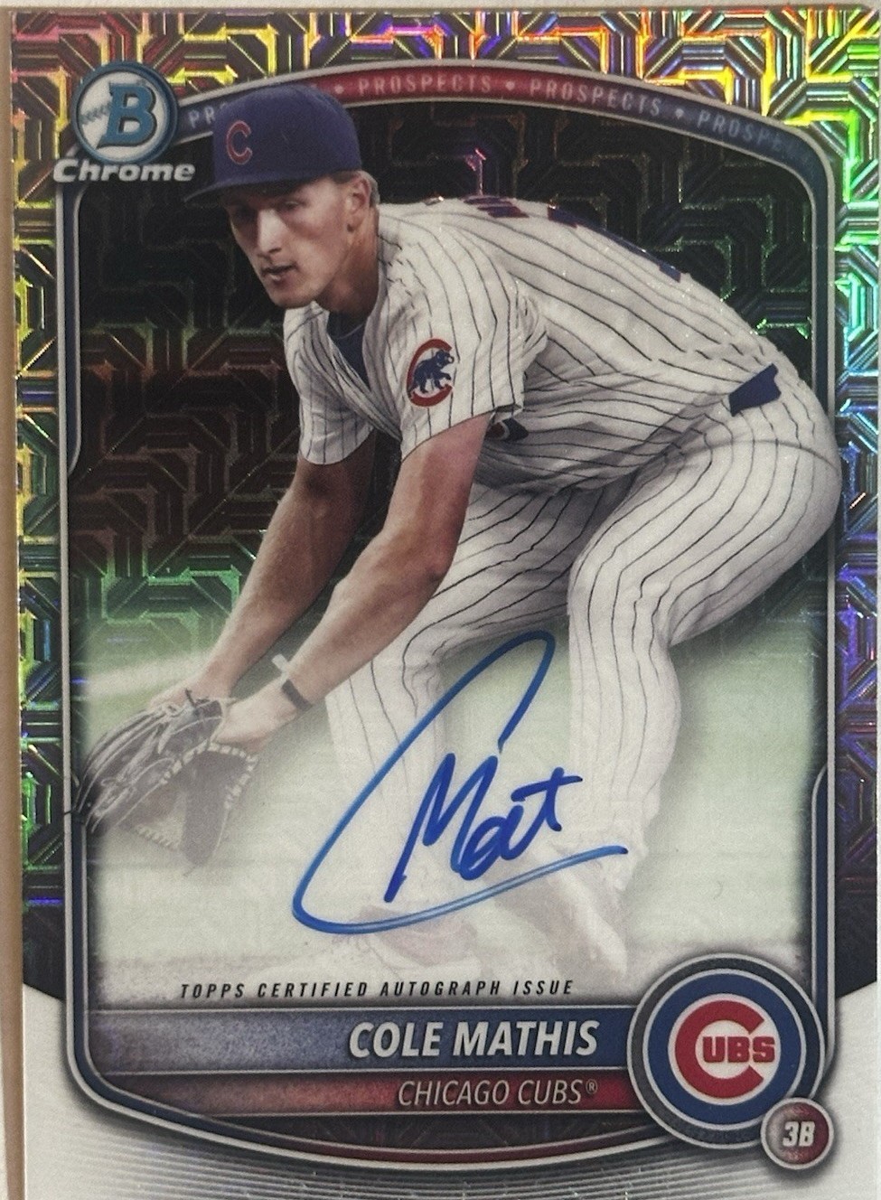 2025 Bowman - Chrome Prospect Mega Box Autographs Cole Mathis #BMA-CM ...