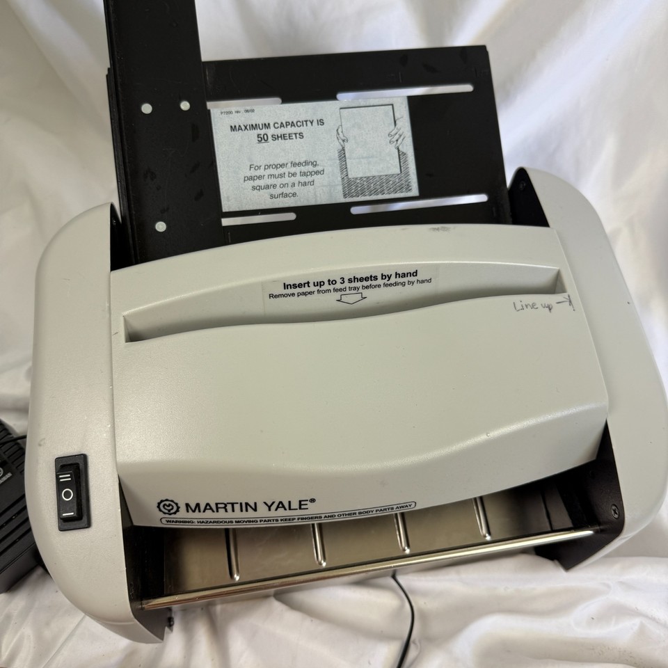 Martin Yale 7200 RapidFold Automatic Desktop Paper Folding Machine READ ...