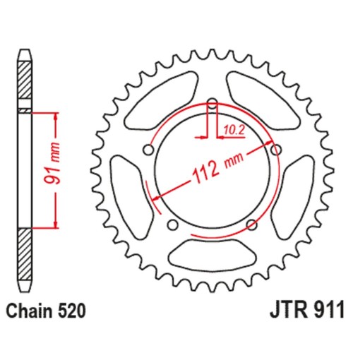 Krone JT Sprockets Stahl Standard 911-paso 520 für Motorrad | eBay.de