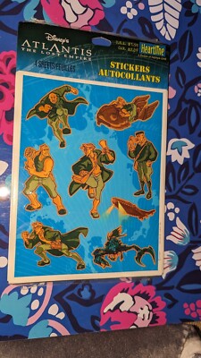 Vintage Disney Atlantis Lost Empire Stickers Sheets Hallmark 4 sheets ...