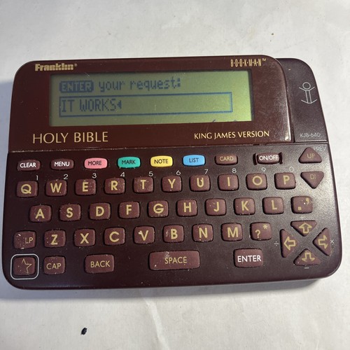 FRANKLIN BOOKMAN Electronic Holy Bible King James Version KJB-640 ...