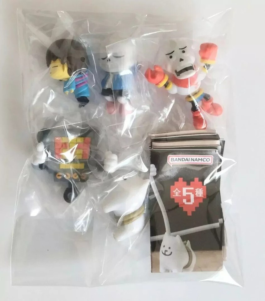 UNDERTALE Hugcot Figure Complete set of 5 BANDAI Japan Capsule toy 2024 ...