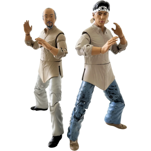 Karate Kid Mr. Miyagi & Daniel Larusso Miyagi-Do 6" Action Figure Boxed ...