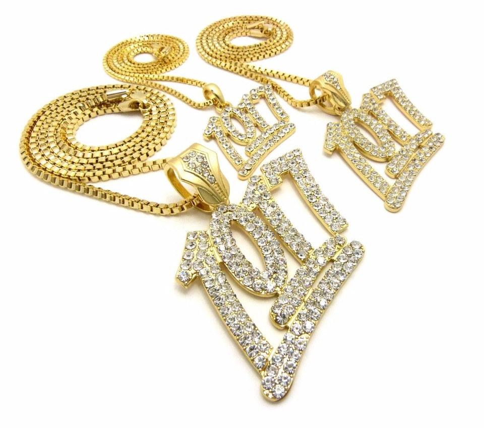 Hip Hop Iced 3pcs of 1017 Pendant & 20",24",30" Box Chain 3 Fashion ...