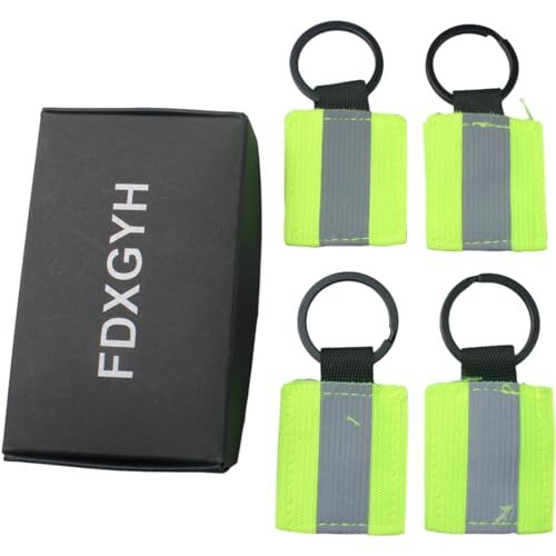 10 Pcs Double Sided Reflective Zipper Pulls Nylon Keychain Label Bright ...