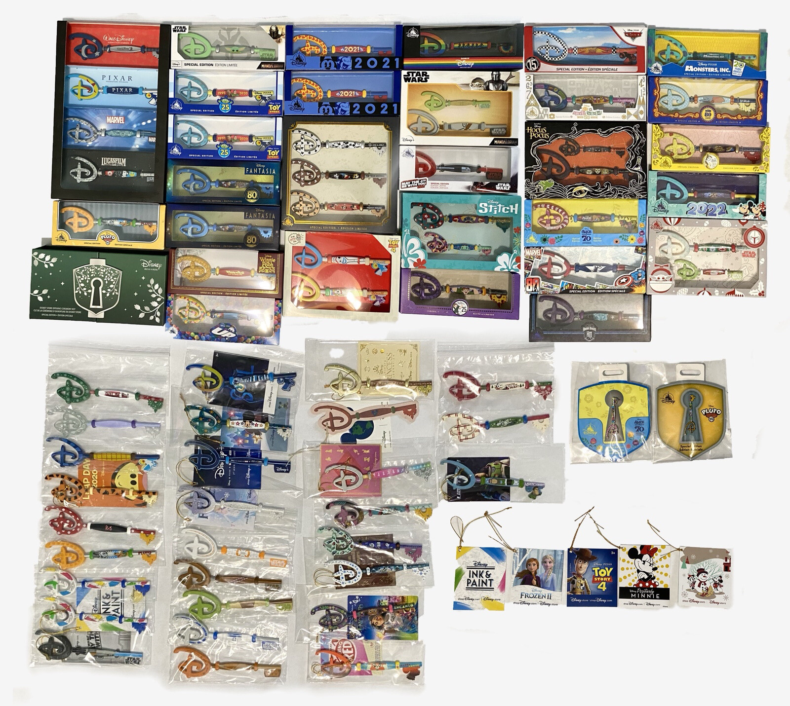 Disney Store Keys Limited Addition Lot 61 Key Collection Set, Pixar ...