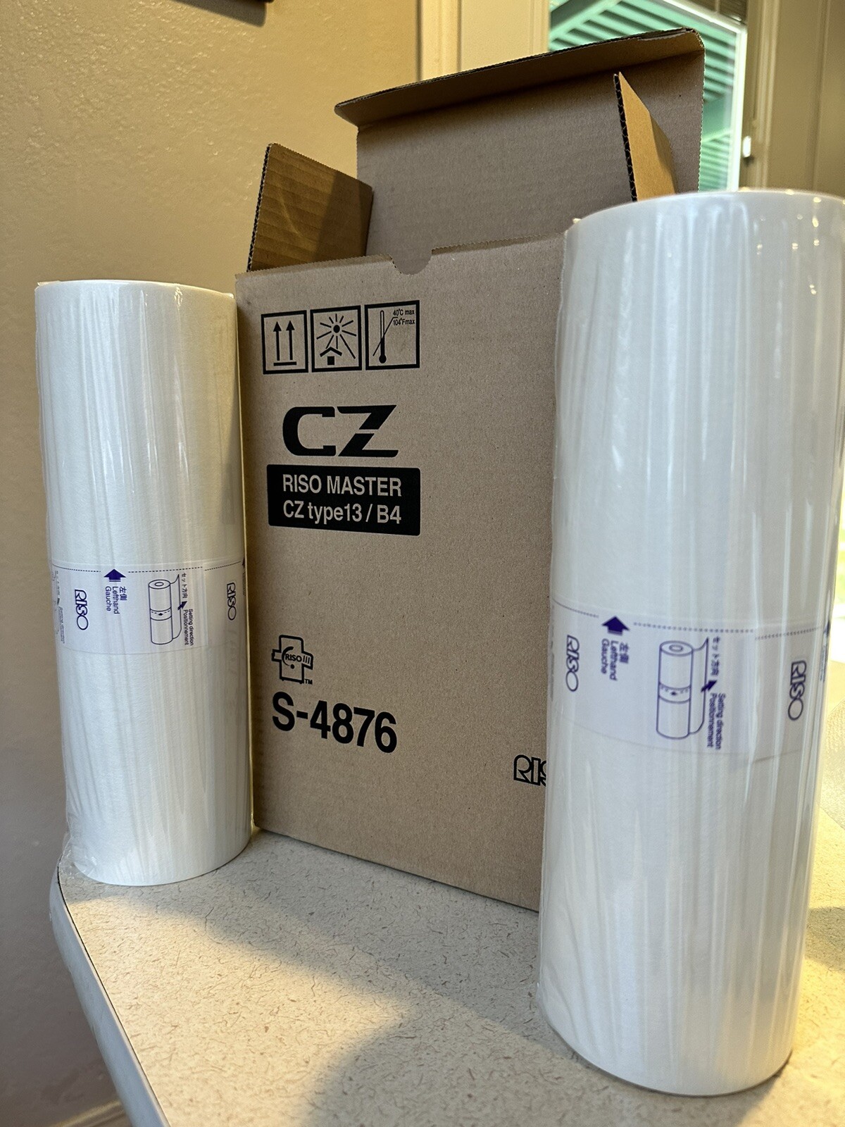 2 Genuine RISO BRAND S-4876 Master Rolls Risograph CZ Type 13 B4 Cz180 ...