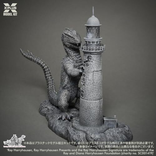 X-Plus Ray Harryhausen Rhydosaurus 1/72 scale unpainted plastic model ...