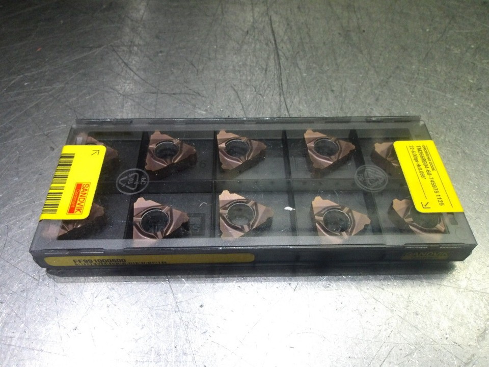 Sandvik Carbide Threading Inserts QTY10 TM266RG04-60-745975 1125 ...