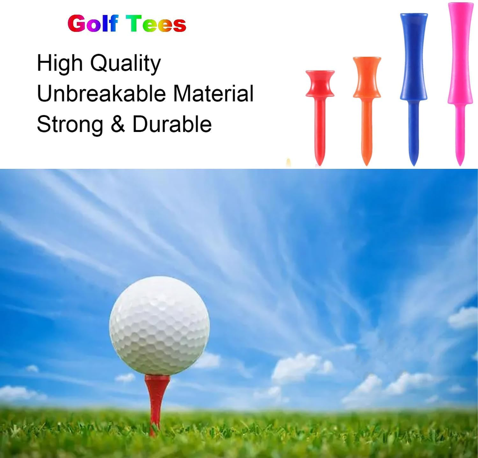 80Pcs Golf Tees, Golf Tee, 4 Colors Golf Step down Tees, Double Deck 4 ...