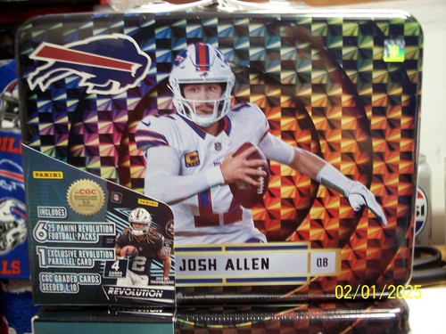 2025 REVOLUTION NFL FOOTBALL TIN LUNCH BOX JOSH ALLEN BUFFALO BILLS NEW ...