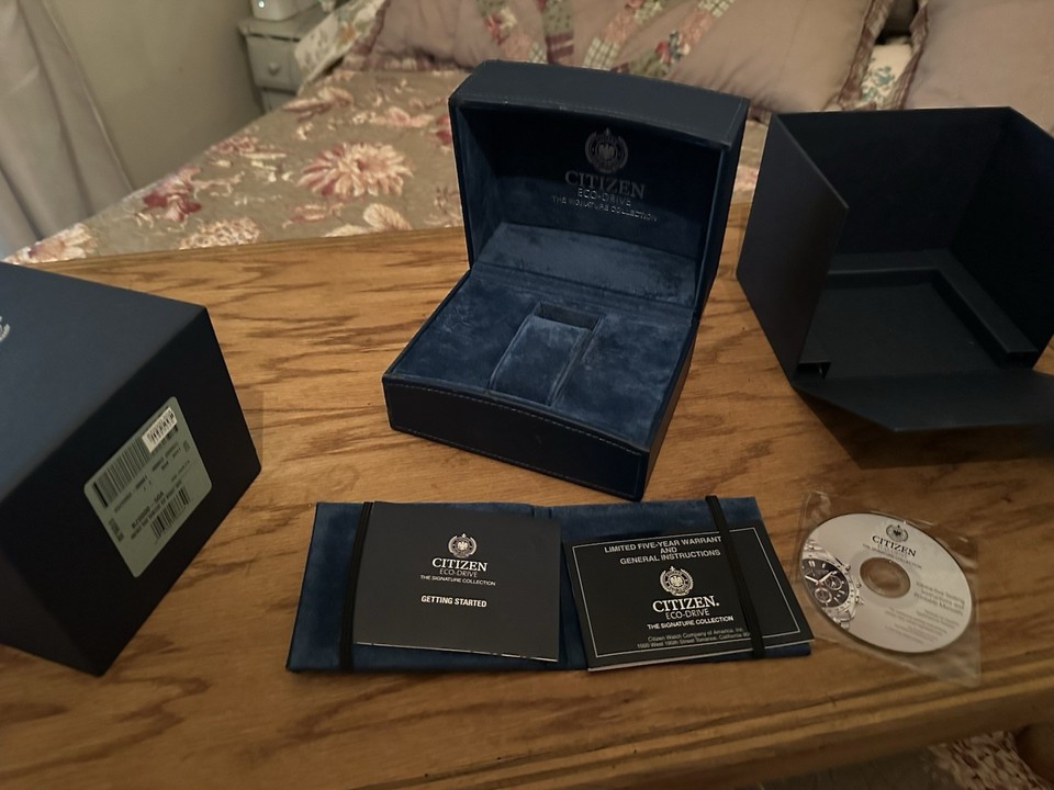 Citizen Men's Eco-Drive Watch Box, Papers, | eBay