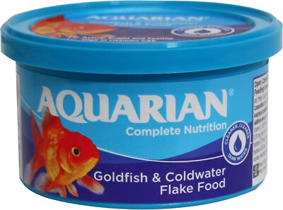 AQUARIAN Complete Nutrition, Aquarium Goldfish Food Flakes, 25g ...