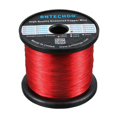 BNTECHGO 38 AWG Magnet Wire - Enameled Copper Wire - Enameled Magnet ...