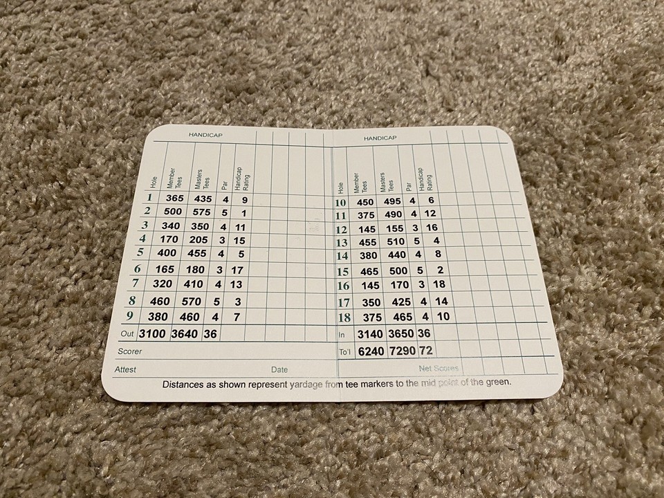 Eric Cole Signed Masters Scorecard Augusta National 2024 US Open PGA ...