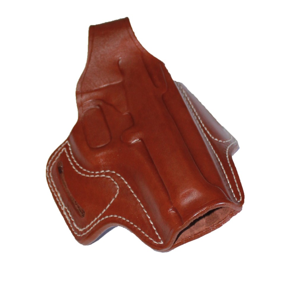 All 1911 5" With Rail Leather OWB Carry Thumb Break Gun Holster With ...