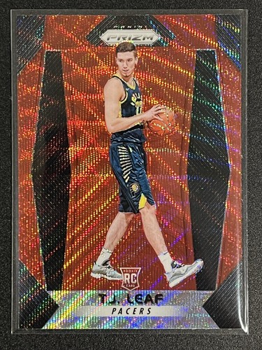 2017-18 Prizm T.J. TJ Leaf Red Wave Refractor Rookie RC SP #225 Indiana ...