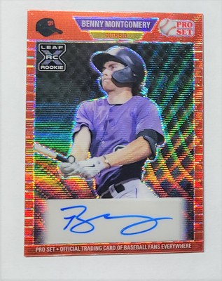2021 Leaf Pro Set Baseball Benny Montgomery Rookie Auto #PA-BM1 Red ...