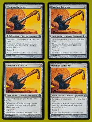 Obsidian Battle-Axe x4 Morningtide 4x Magic the Gathering MTG | eBay