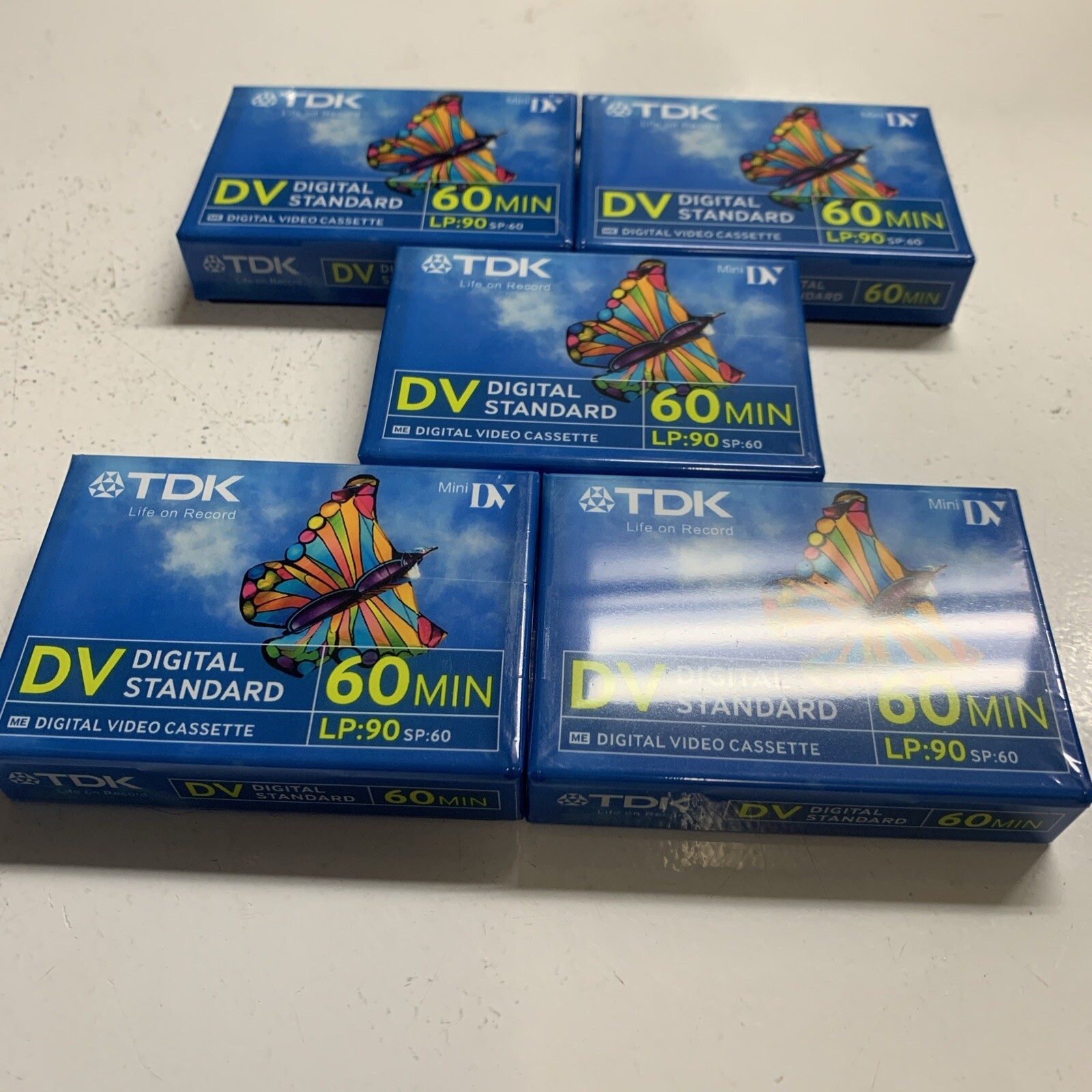 TDK Mini DV Cassette Tapes 60 Minutes Set Of 5 New In Original Sealed ...