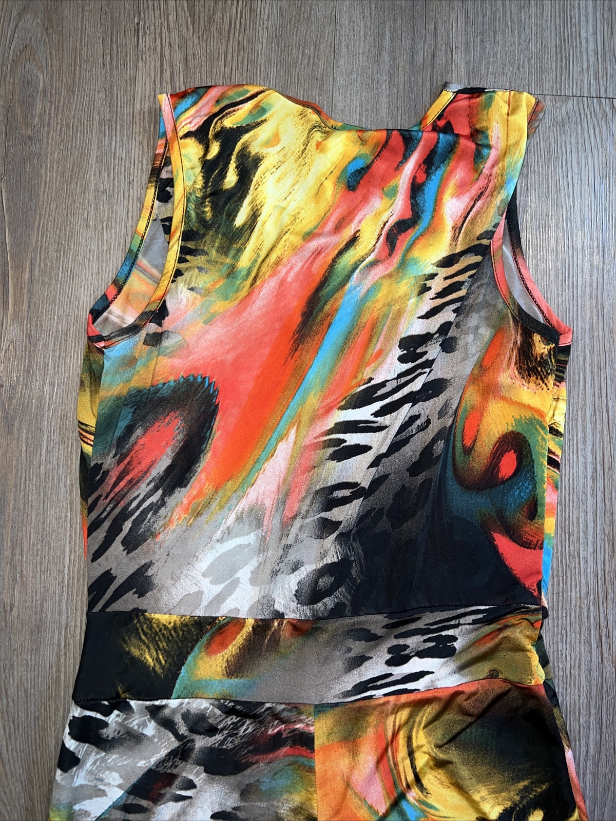 Vintage Bodysuit Catsuit Unitard Leopard Psychedelic … - Gem