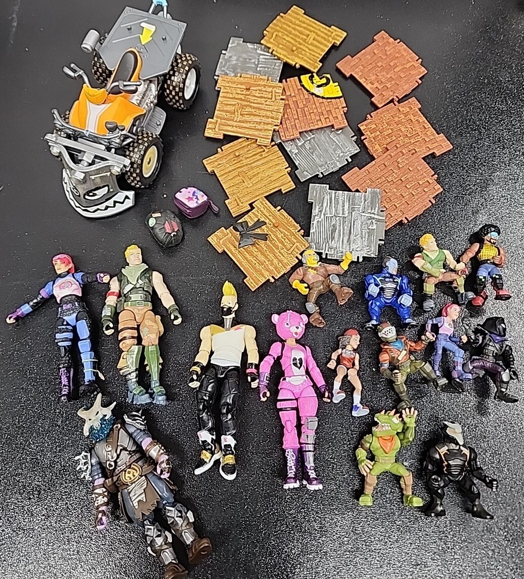 Fortnite Epic Games Figures Lot Building Materials & Bike | eBay