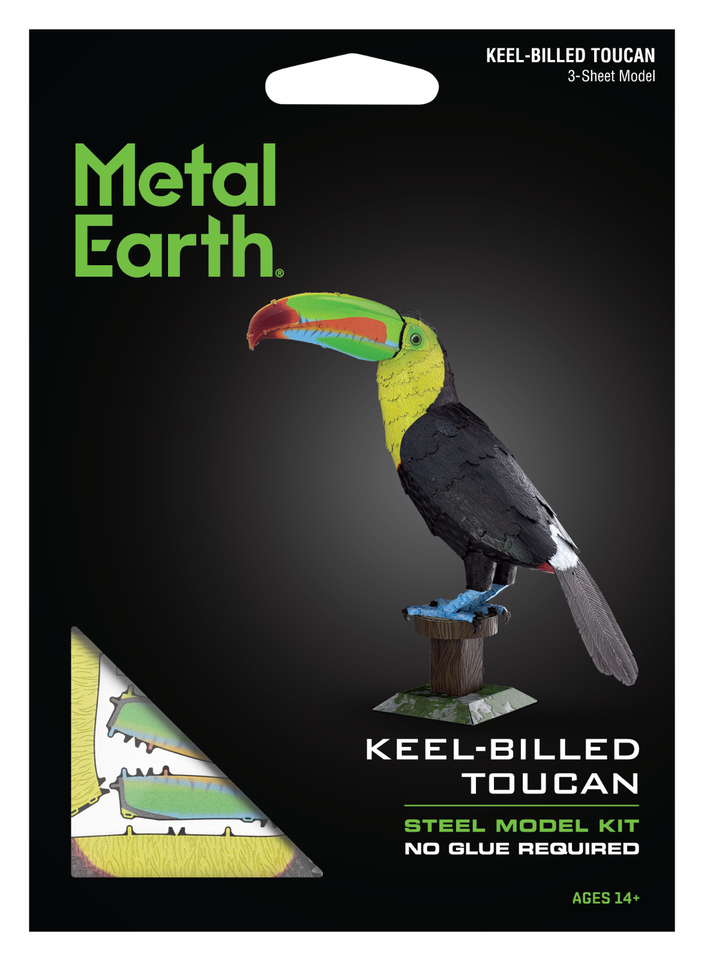 Fascinations Metal Earth KEEL-BILLED TOUCAN Bird 3D Steel Metal Model ...