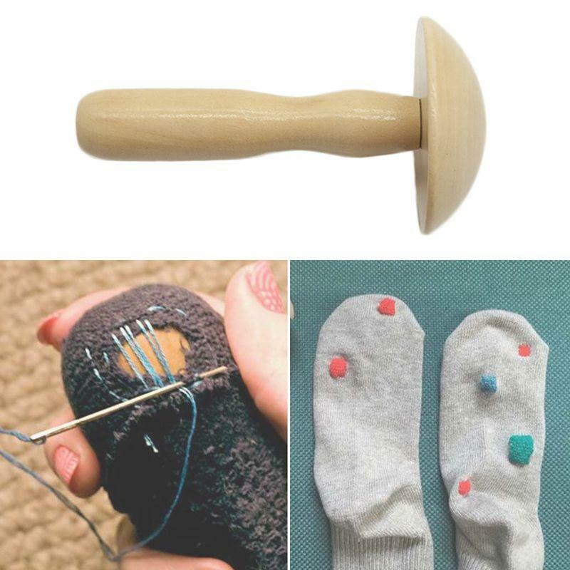 Wooden DIY Darning Mushroom Darner Patch Tool Trouser Clothes Sock ...