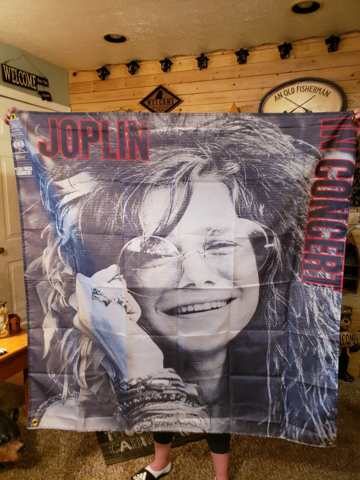 Janis Joplin flag 4'x4' Huge | eBay
