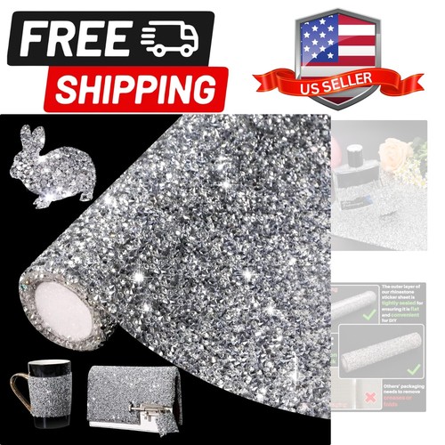 High-Quality Silver Rhinestone Sticker Sheet for Stylish Car & Home ...