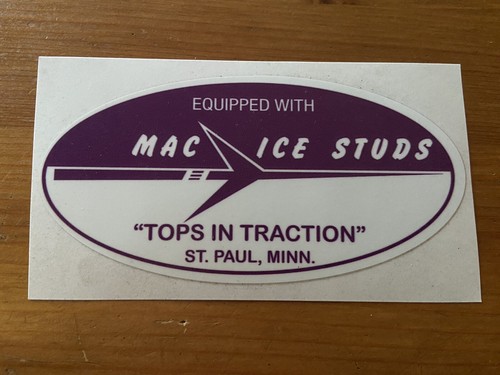 Vintage 1970’s Mac Ice Studs Snowmobile Racing Decal Sticker Yamaha ...
