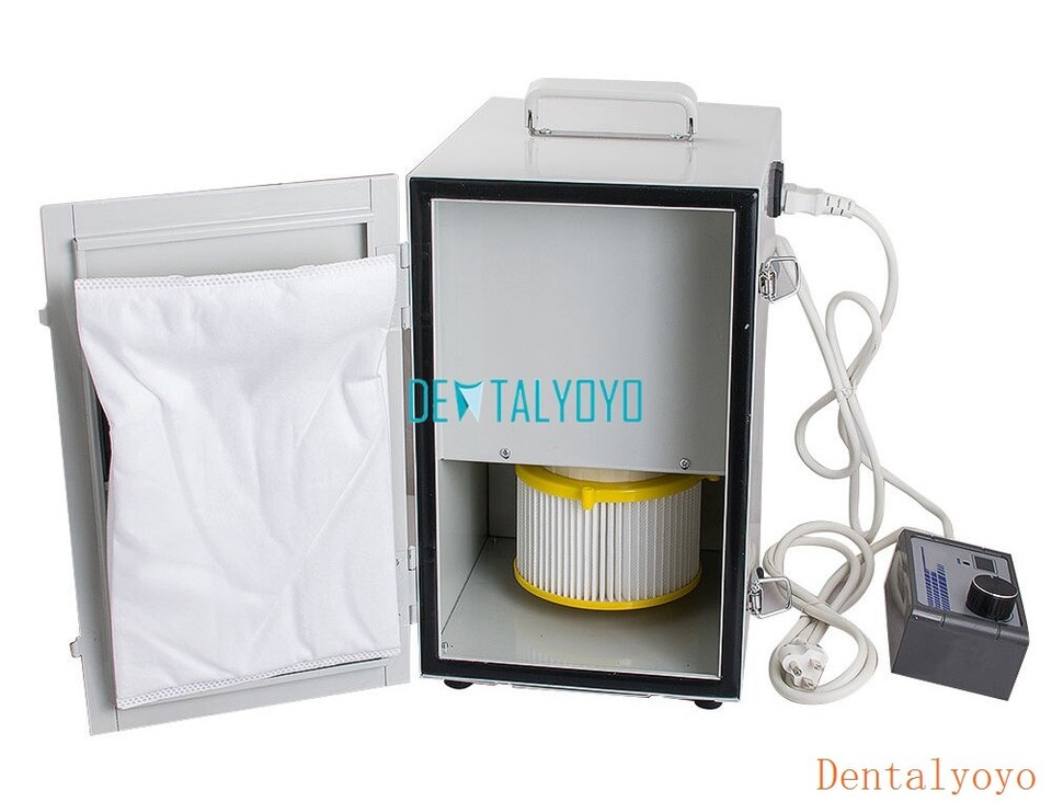550W Digital Dental Lab Dust Collector Double Impeller Vacuum Dust ...