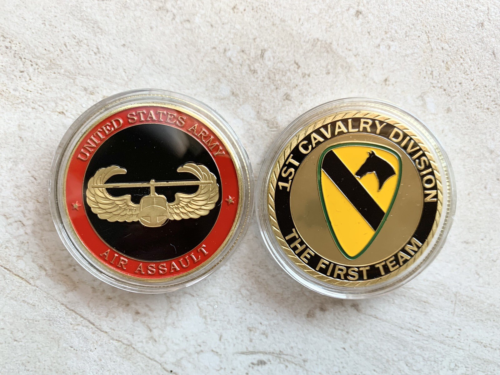1st Cavalry Division US Army And Air Assault Challenge Coin Lot Of 2 | eBay