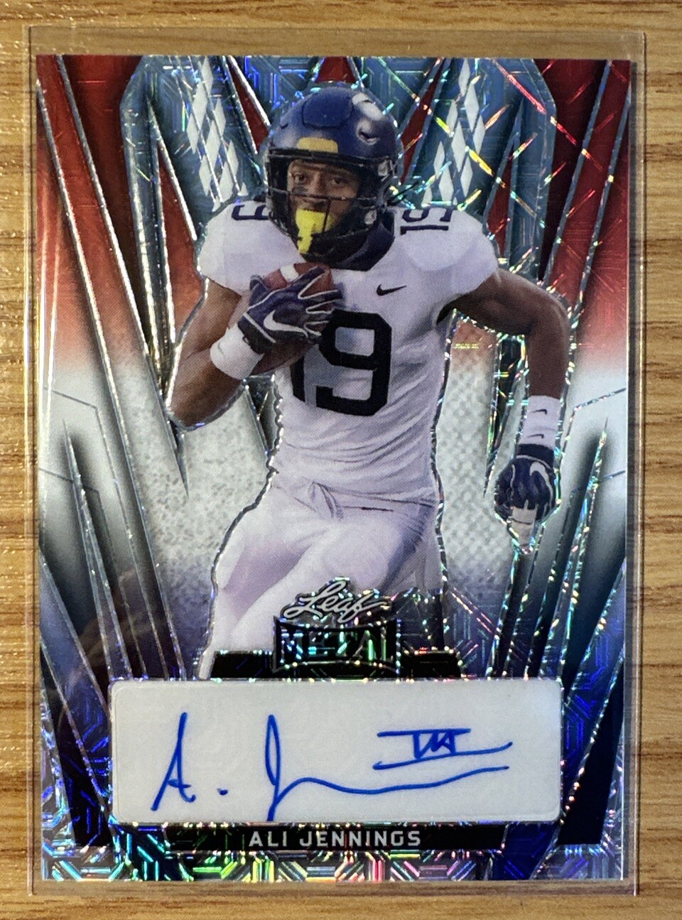 2024 Leaf Metal ALI JENNINGS RC AUTO #1/1 Red White Blue MOJO AUTOGRAPH ...