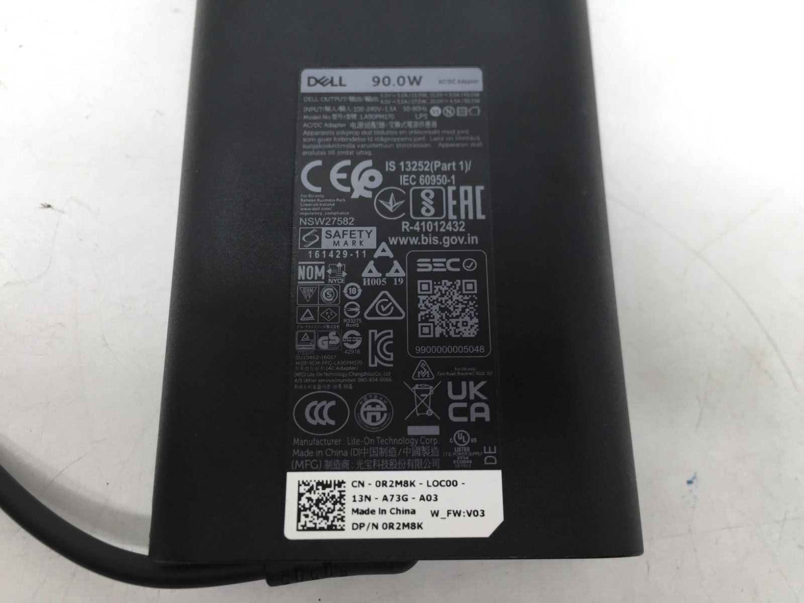 Dell Thunderbolt 3 USB-C Type C Adapter Charger LA90PM170 90W FREE S/H ...