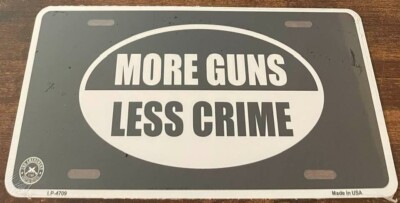 More Guns Less Crime Booster License Plate Pro 2nd Amendment Pro NRA | eBay