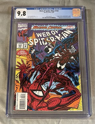 Web of Spider-Man 103 CGC 9.8 NM/M White Pages Maximum Carnage Venom ...