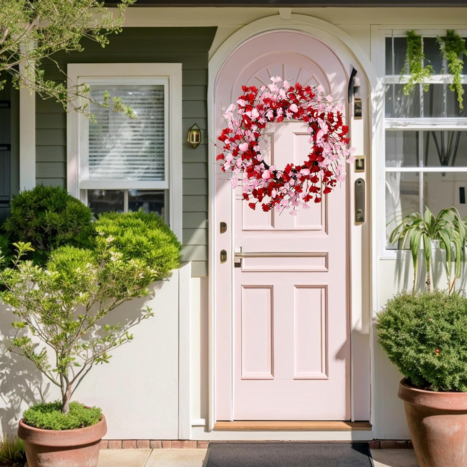 20 Inch Valentine'S Day Wreath, Valentines Day Wreaths for Front Door ...