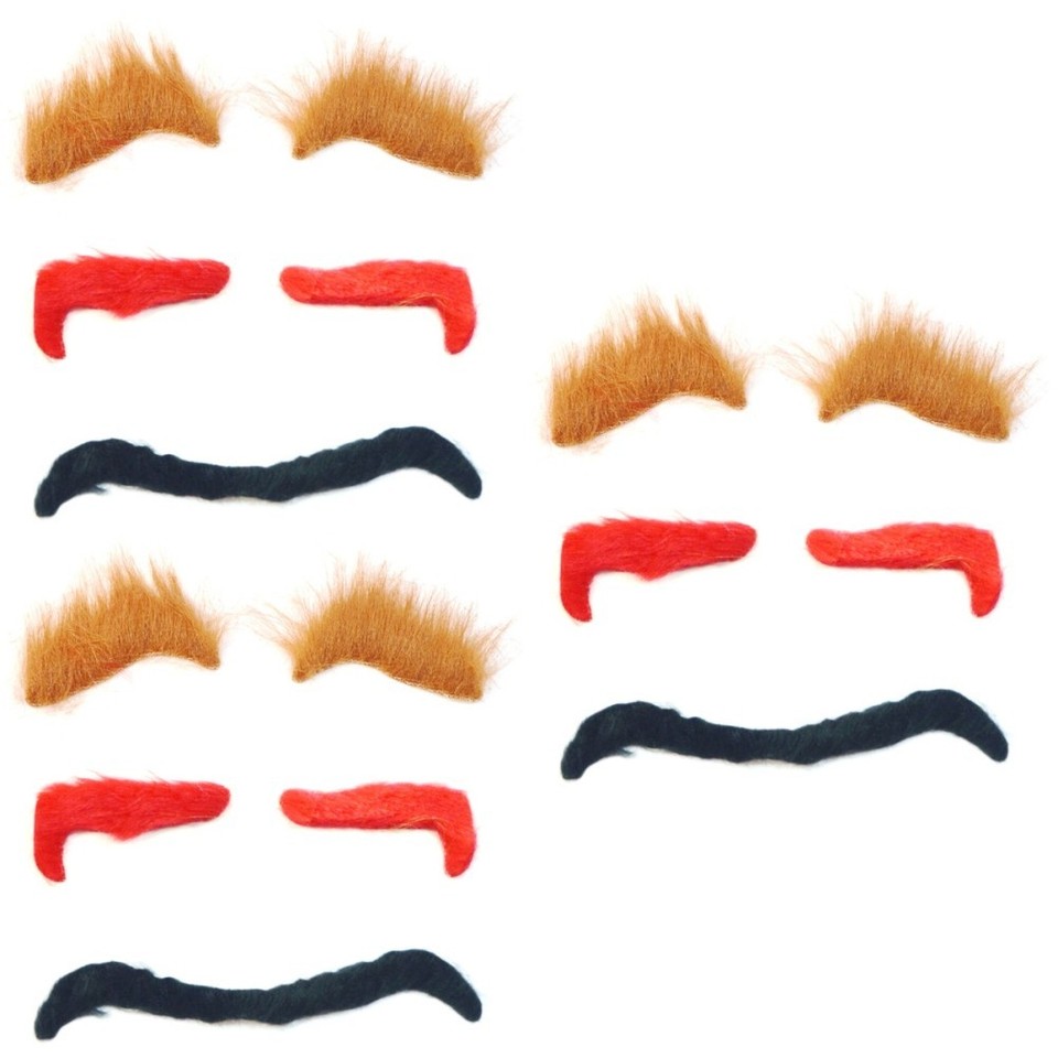3 PCS Funny Eyebrows Halloween Headpiece Accessories Fake Facial Hair ...