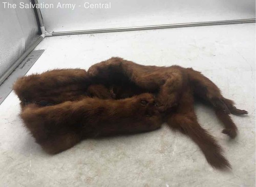 Womens Brown Animal Fur Multifunctional Winter Neck Scarf Stole One ...