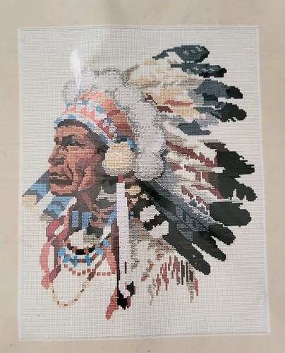 SUNSET INDIAN CHIEF COUNTED CROSS STITCH KIT NEW, UNOPENED | eBay