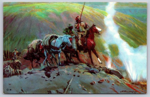 J.K. Ralston Painting "Who said Colter Lied?" Colter's Hell Yellowstone ...