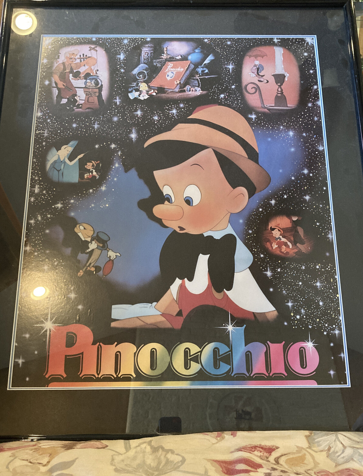 Vintage 1986 Disney's "Pinocchio" Framed Poster Original - 16"x20" Rare ...