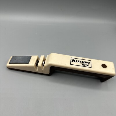 Vintage Kitchen Rite Knife & Scissor Sharpener w/Grind Stone Handheld 8 ...