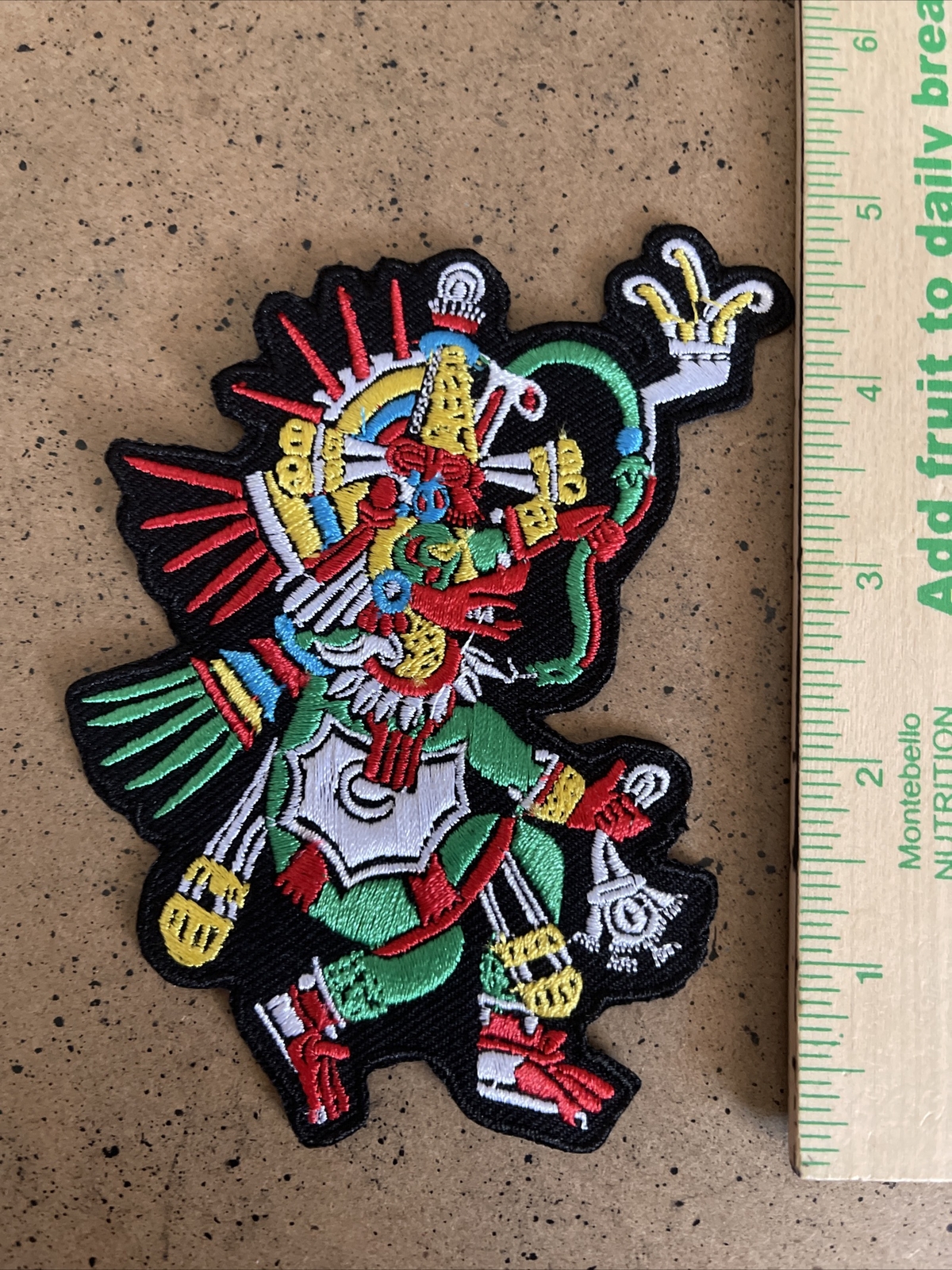 Aztec Iron On-Embroidered Patch. (Quetzalcoatl: God Of Wisdom). Parche ...