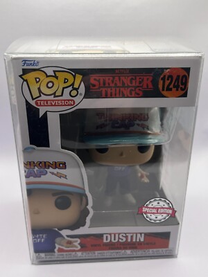 Funko Pop! Stranger Things 1249 Dustin Thinking Cap Special Edition w ...