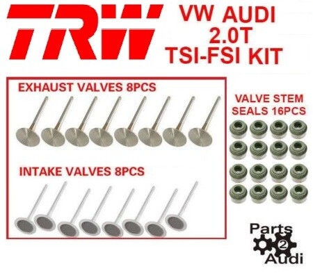 TRW Engine Intake valve, Exhaust Valves, valve Stem seals, Kit Fits ...