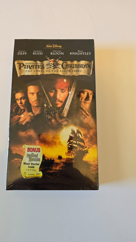 Pirates Of The Caribbean VHS Disney Johnny Depp, Brand NEW Sealed ...