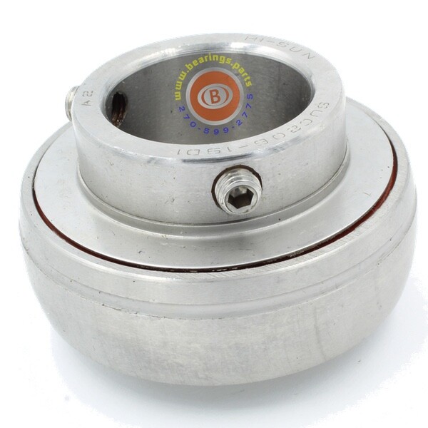 SUC206-19 Stainless Steel 1-3/16" Set Screw Locking Insert Bearing | eBay