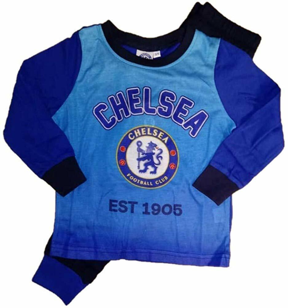 Boys Chelsea MUFC Football Club Pyjamas Boys Long Sleeve F.C Club PJS ...